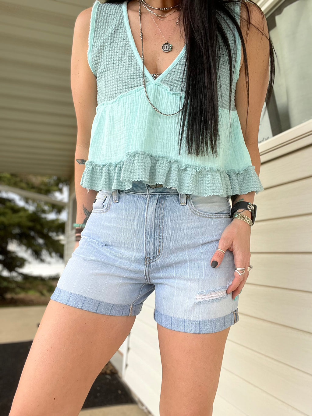 Ramona Tank- Teal – The Turquoise Tractor